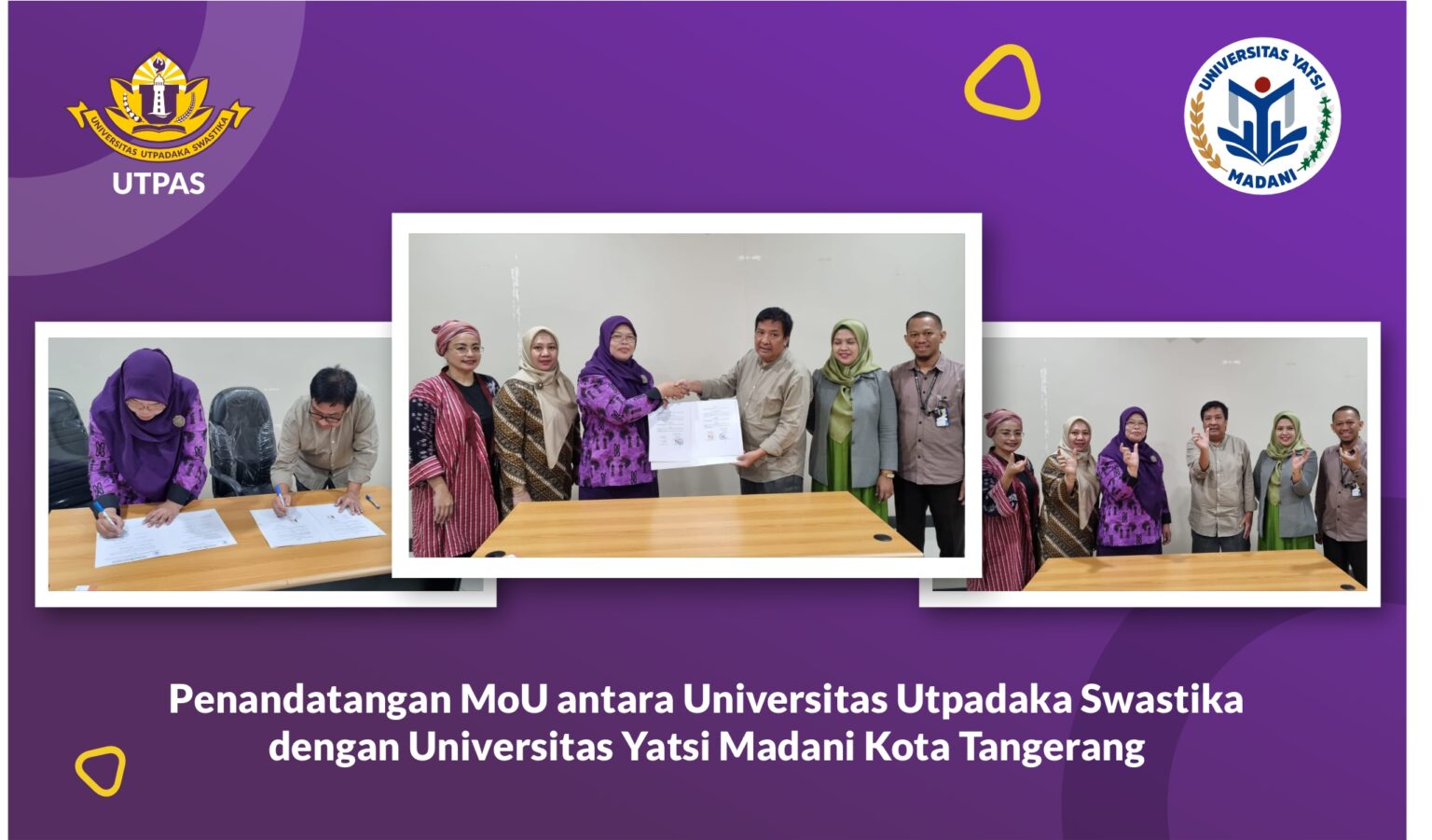 Penandatanganan Mou Antara Universitas Utpadaka Swastika Utpas Dengan